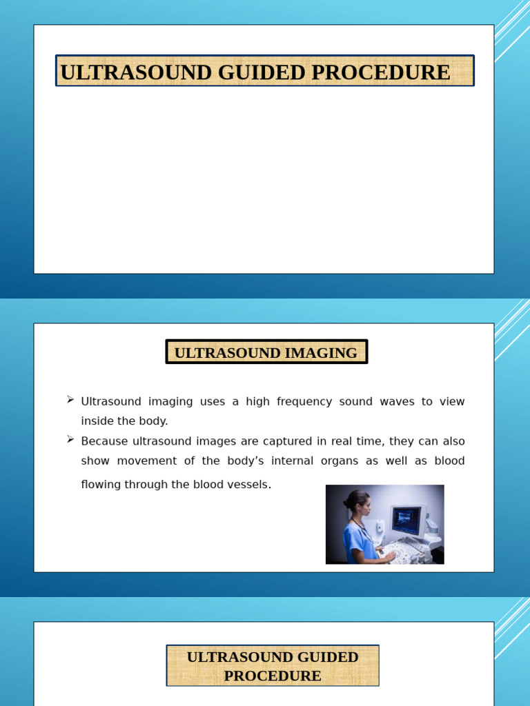 Usg Guided Procedures | PDF | Medical Ultrasound | Biopsy