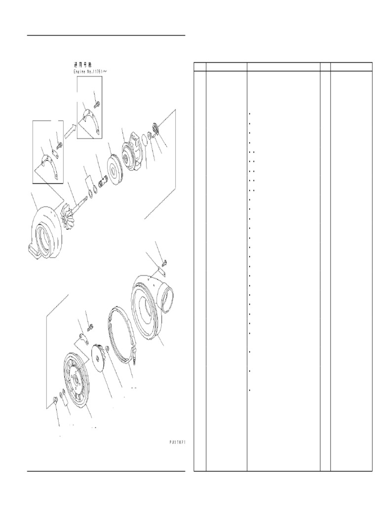 Turbocharger Parts List EGS1200 SAA12V140 | PDF | Rotating Machines ...