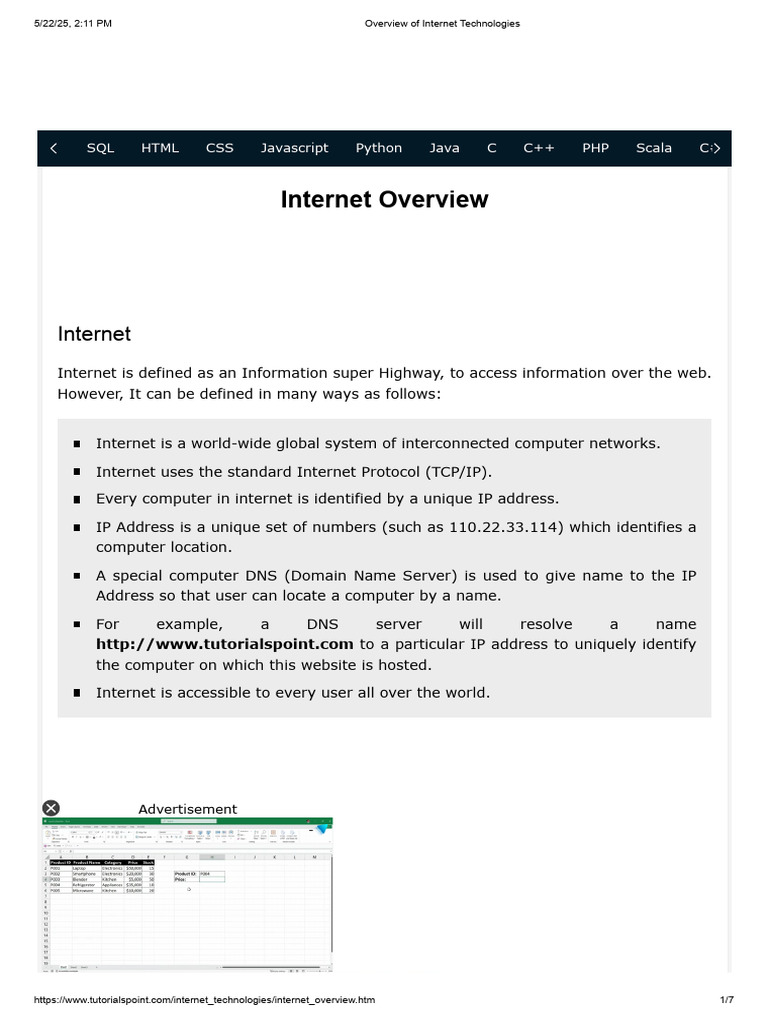 Overview of Internet Technologies | PDF | Internet | Internet Protocol Suite