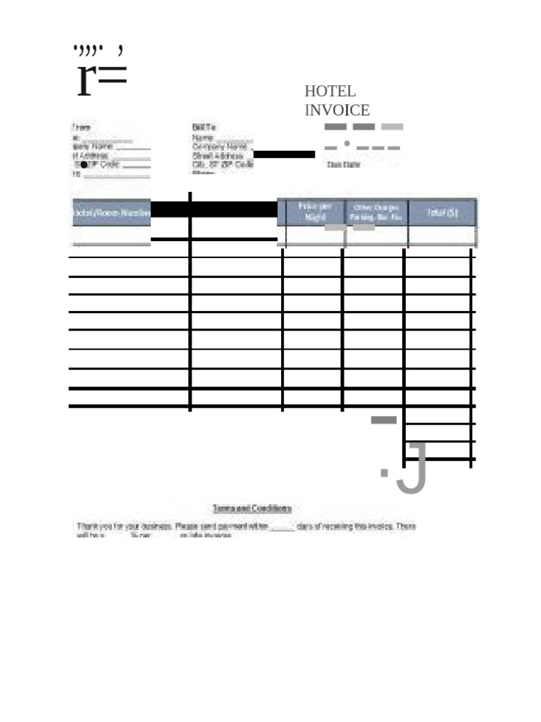 7 Free Hotel Bill Formats - Word Excel PDF Formats | PDF