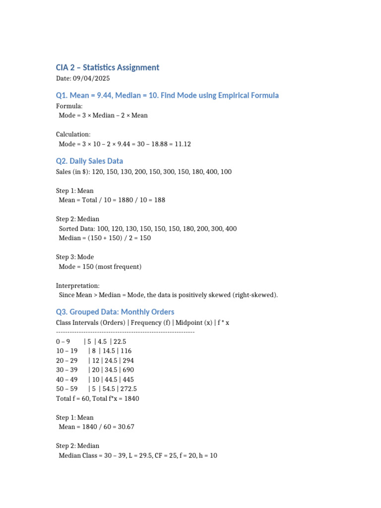 CIA 2 Solutions | PDF