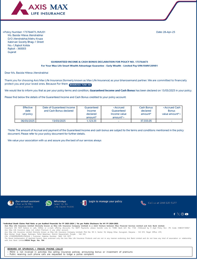 173764473 | PDF | Life Insurance | Insurance