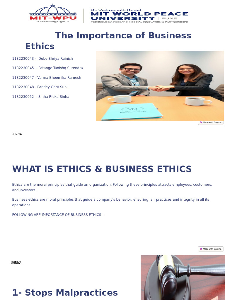 Importance of Business Ethics | PDF | Business Ethics | Business