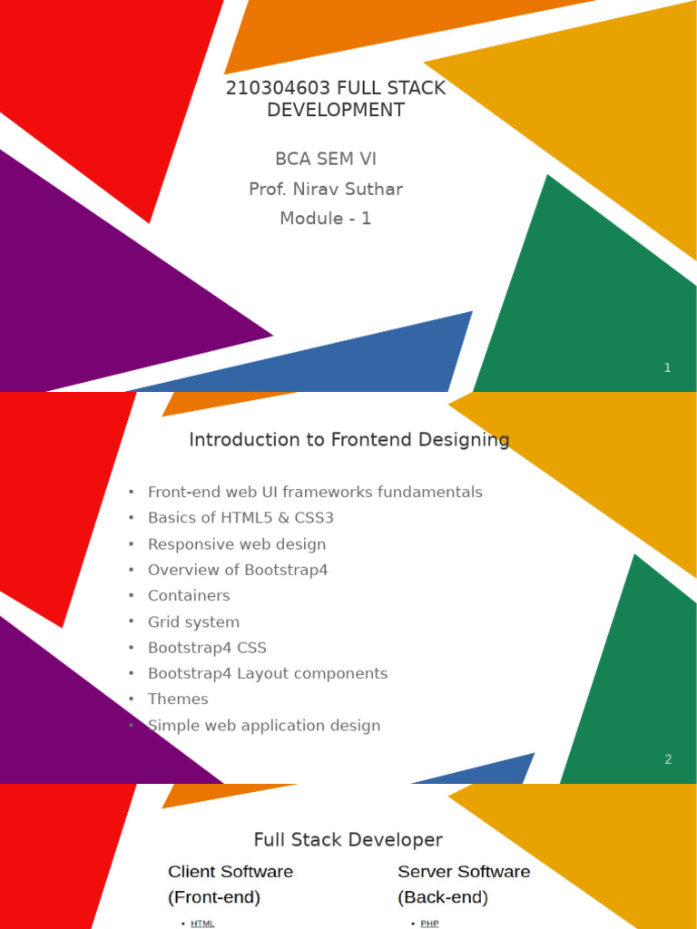 Module-1 | PDF | Bootstrap (Front End Framework) | World Wide Web