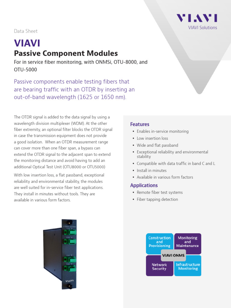 Passive Component Modules Data Sheets en | PDF | Wavelength Division ...