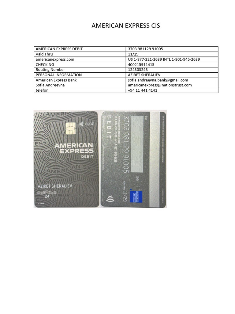 American Express Cis | PDF