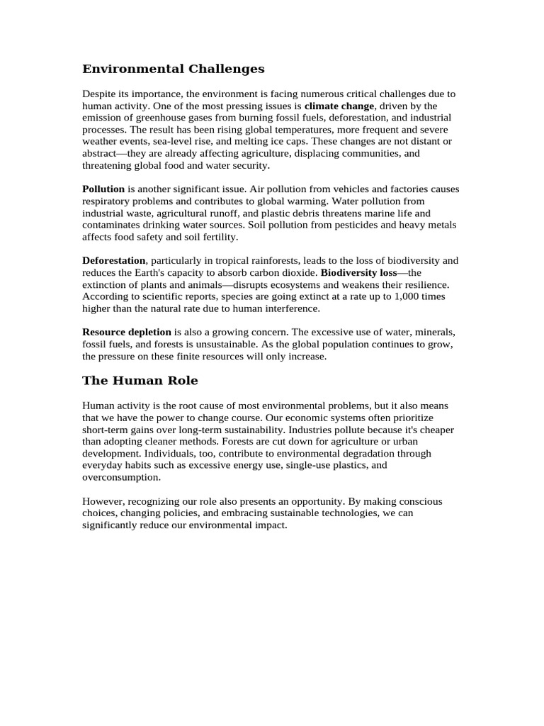 Environmental Challenges | PDF