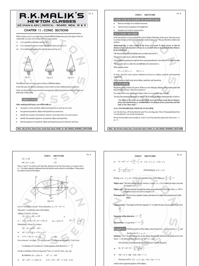 Conic Sections | PDF