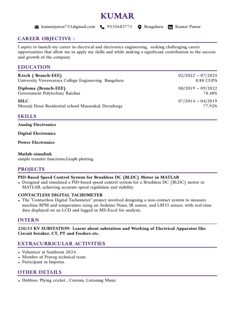 Kumar Flowcv Resume 20241114 | PDF