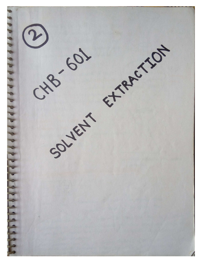 Solvent Extraction | PDF