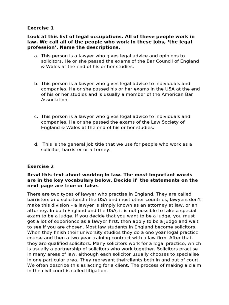 The Legal Profession | PDF | Barrister | Solicitor