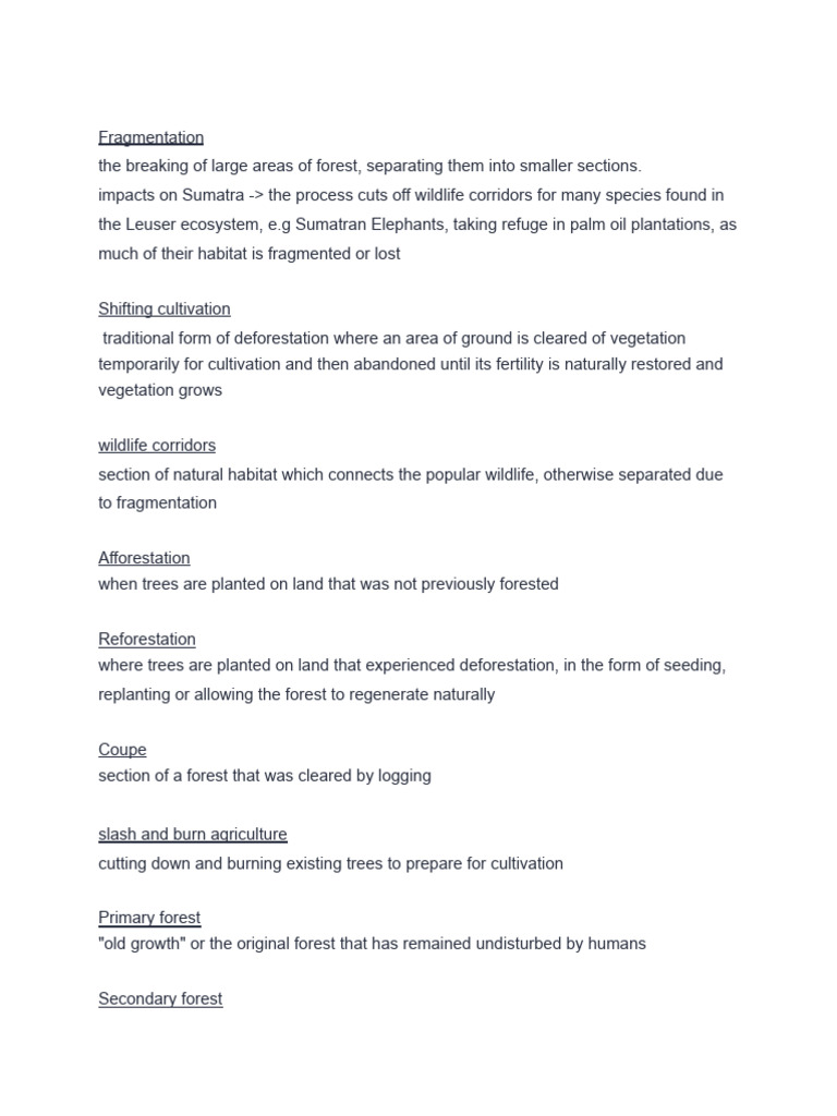 Geography Unit Deforestation and Sumatra Case Study | PDF ...