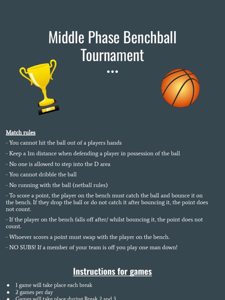 2023 - 24 MP Benchball Tournament | PDF | Sports | Team Sports