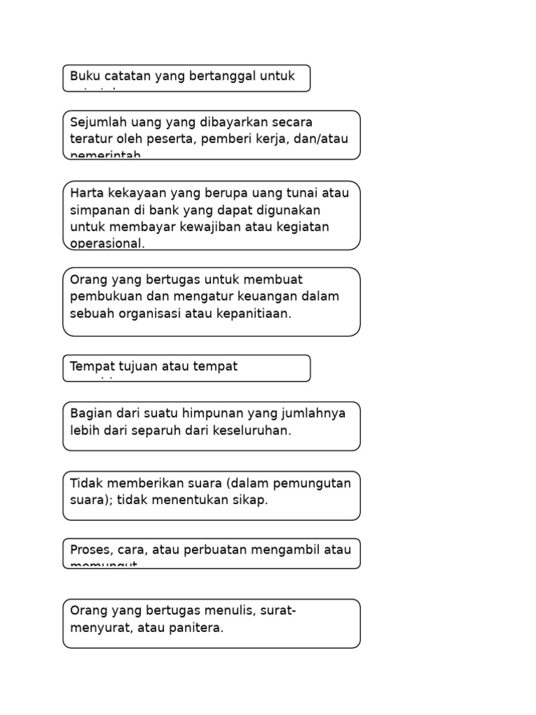 Latihan Kelas VI - Kosa Kata KBBI | PDF