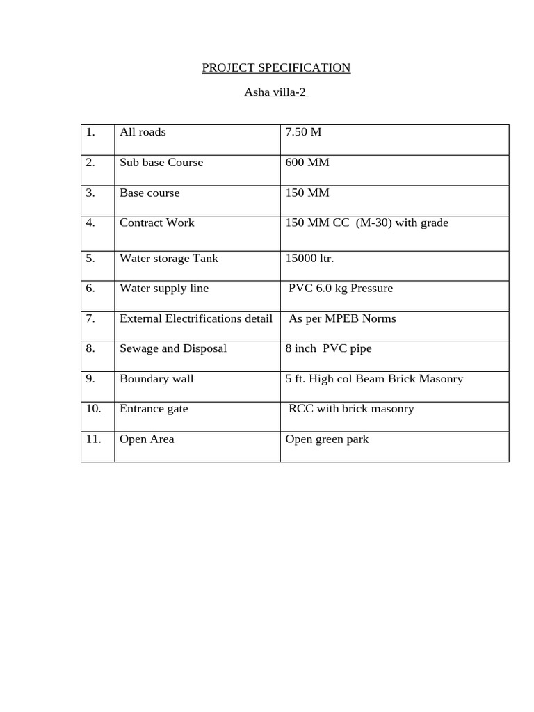 Project Specification | PDF