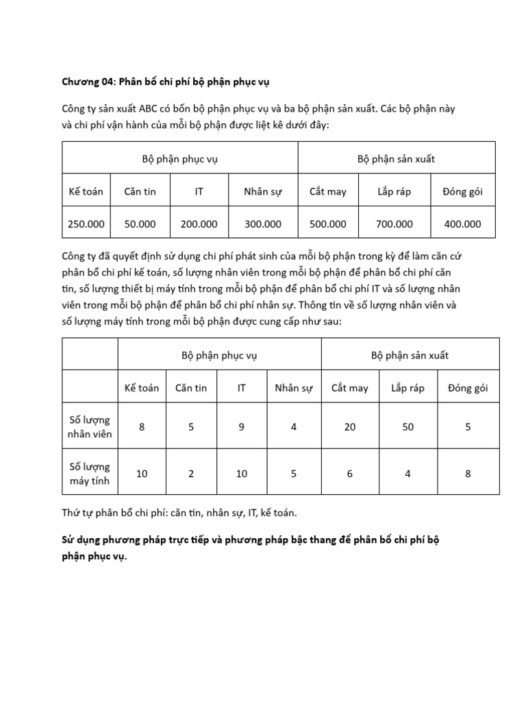 KTQT - C04 - Bài tập | PDF