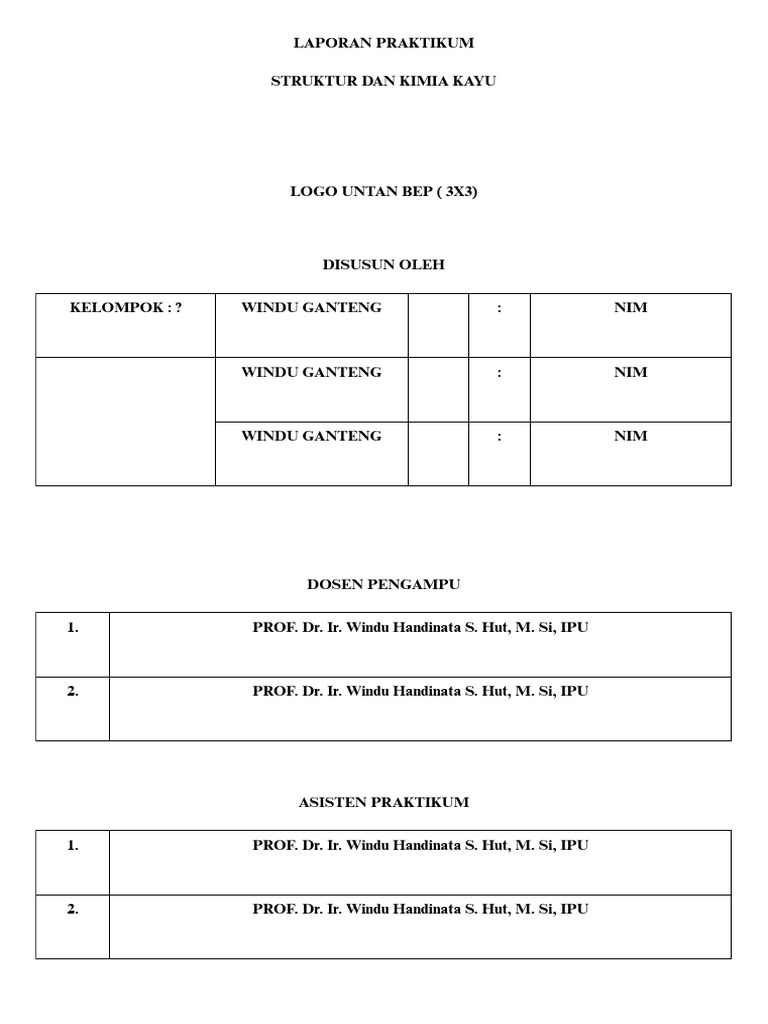 FORMAT LAPORAN PRAKTIKUM BY WINDHU GANTENG - Docx - 20250522 - 062629 - 0000 | PDF