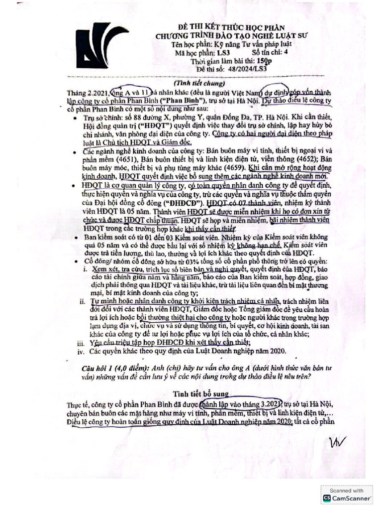 Đề Thi LS3 HVTP | PDF