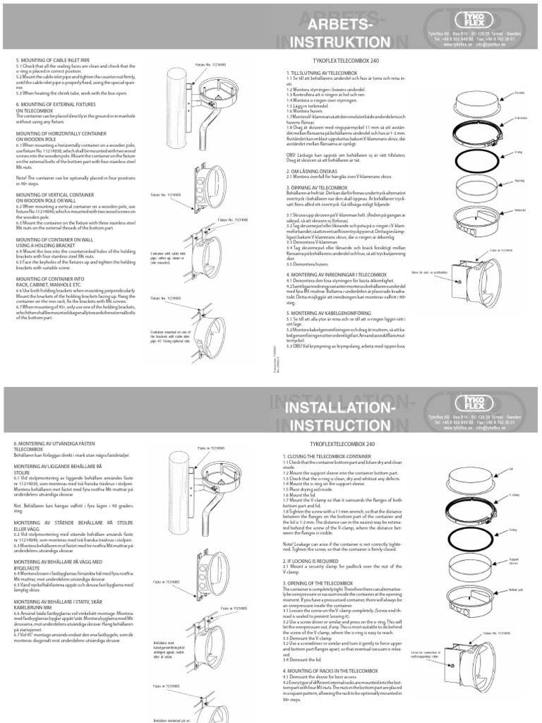 Joint Closure OPGW 3H+2P Installation Manual | PDF