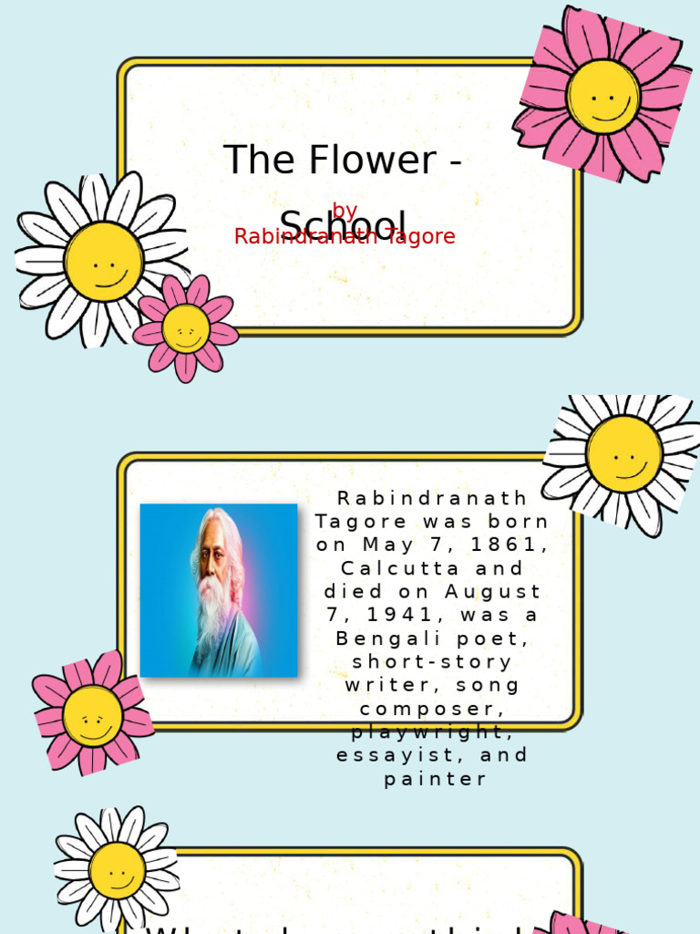 The Flower School Poem Analysis | PDF