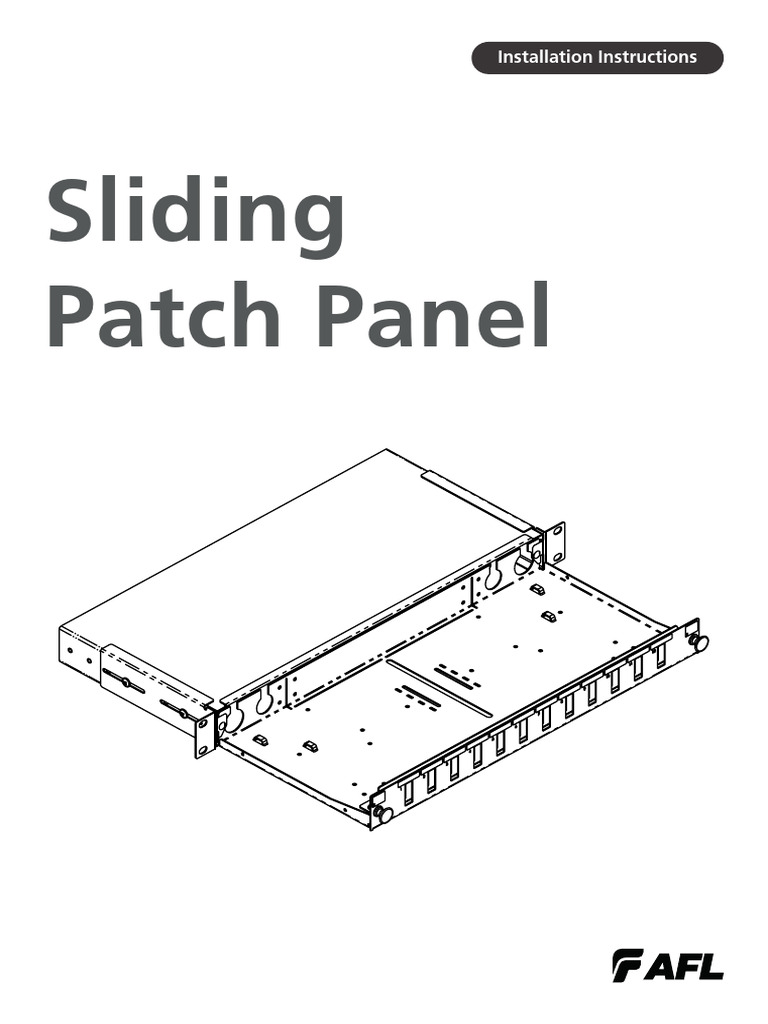 AFL Sliding-Patch-Panel-Installation-Instructions | PDF | Optical Fiber ...