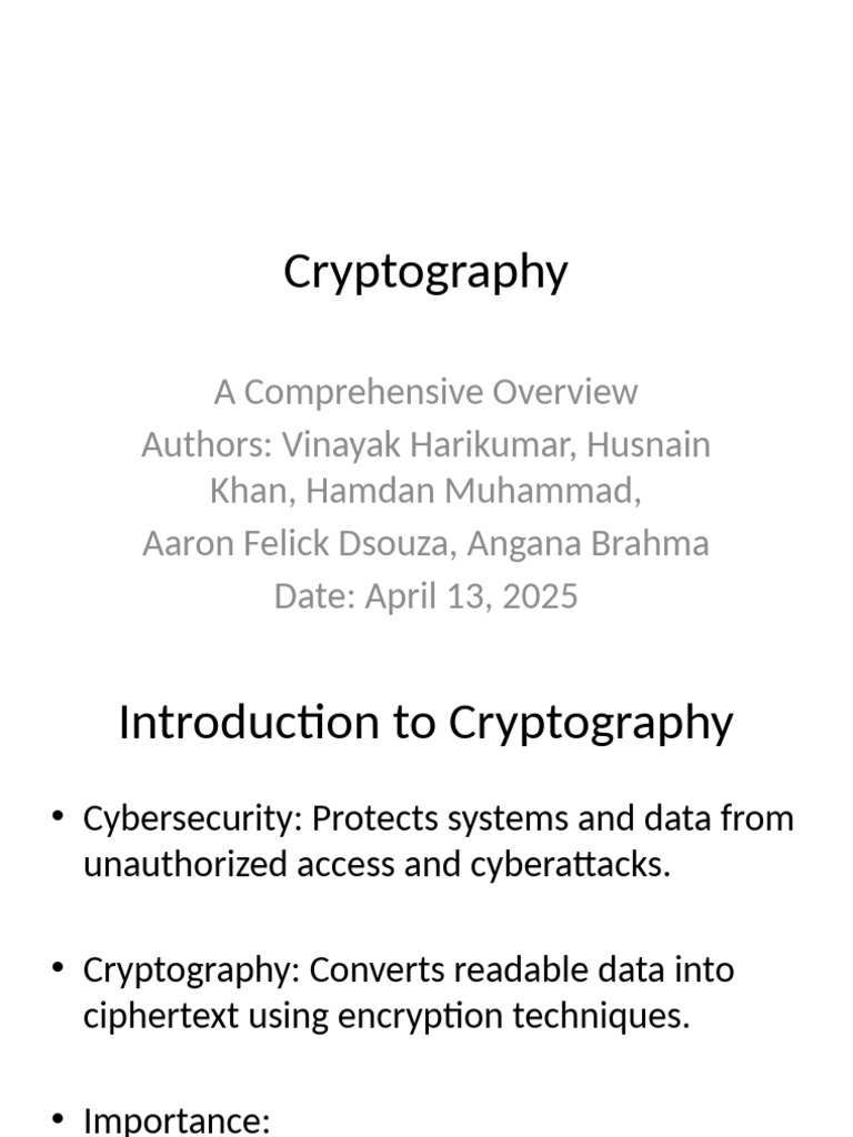 Final Cryptography Presentation | PDF