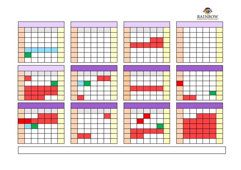 RISU School Calendar 2025 - 26 | PDF