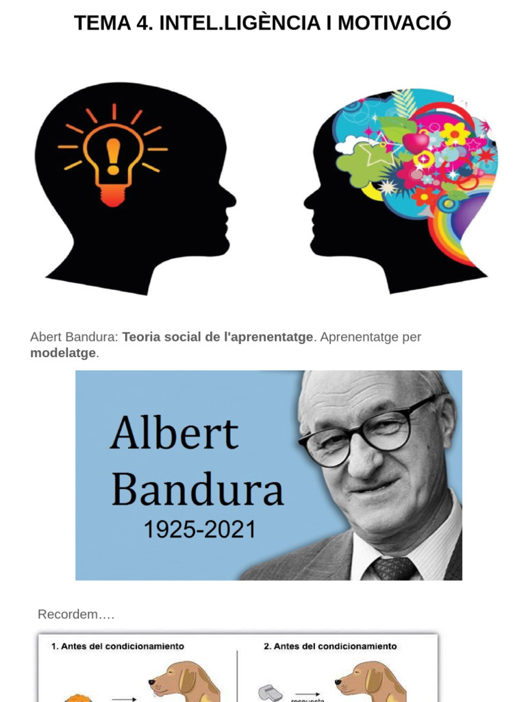 TEMA 4. PSICO. LA INTEL.LIGÈNCIA | PDF