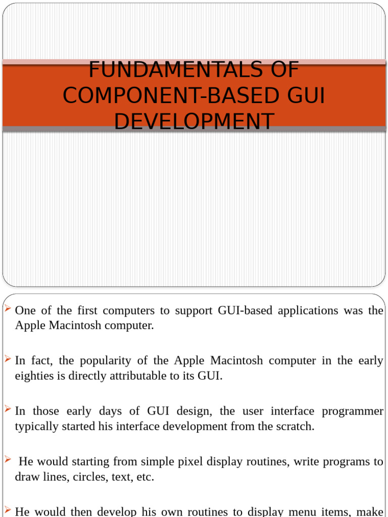 Fundamentals of Component-Based Gui Development | PDF | Graphical User Interfaces | Button ...