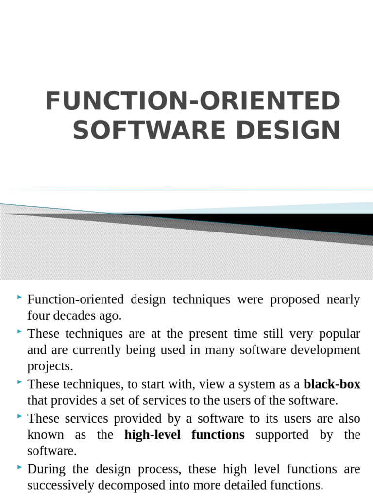 Function-Oriented Software Design | PDF | Computing | Information Technology