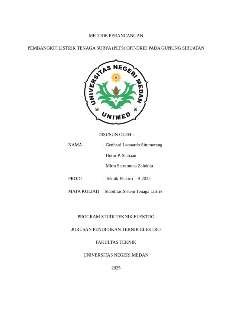 Perancangan PLTS Off-Grid | PDF