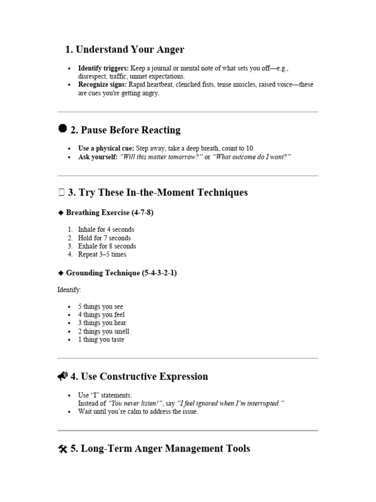 How To Control Anger | PDF