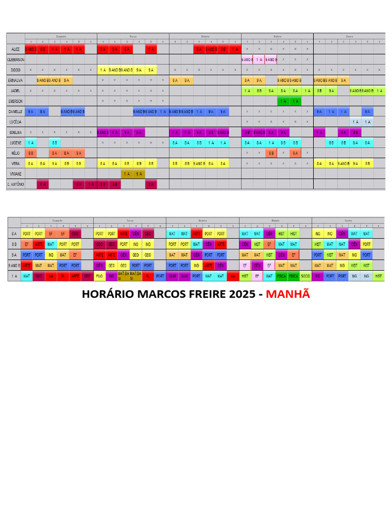 Horário Marcos Freire 2025 Saulo 1.docx - 20250227 - 070545 - 0000 | PDF