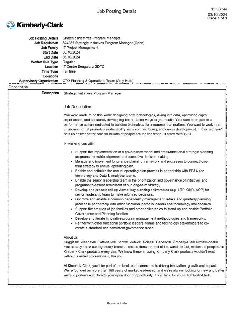 Strategic Initiatives Program Manager Job | PDF | Governance | Business