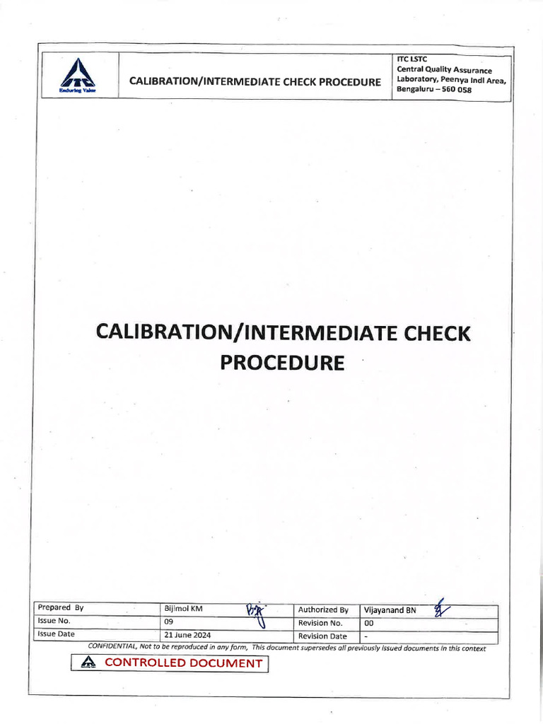 Calibration Manual Jun 2024 | PDF