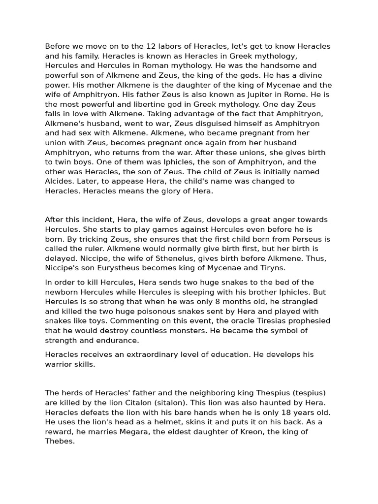Before We Move On To The 12 Labors of Heracles | PDF | Hades | Greek ...