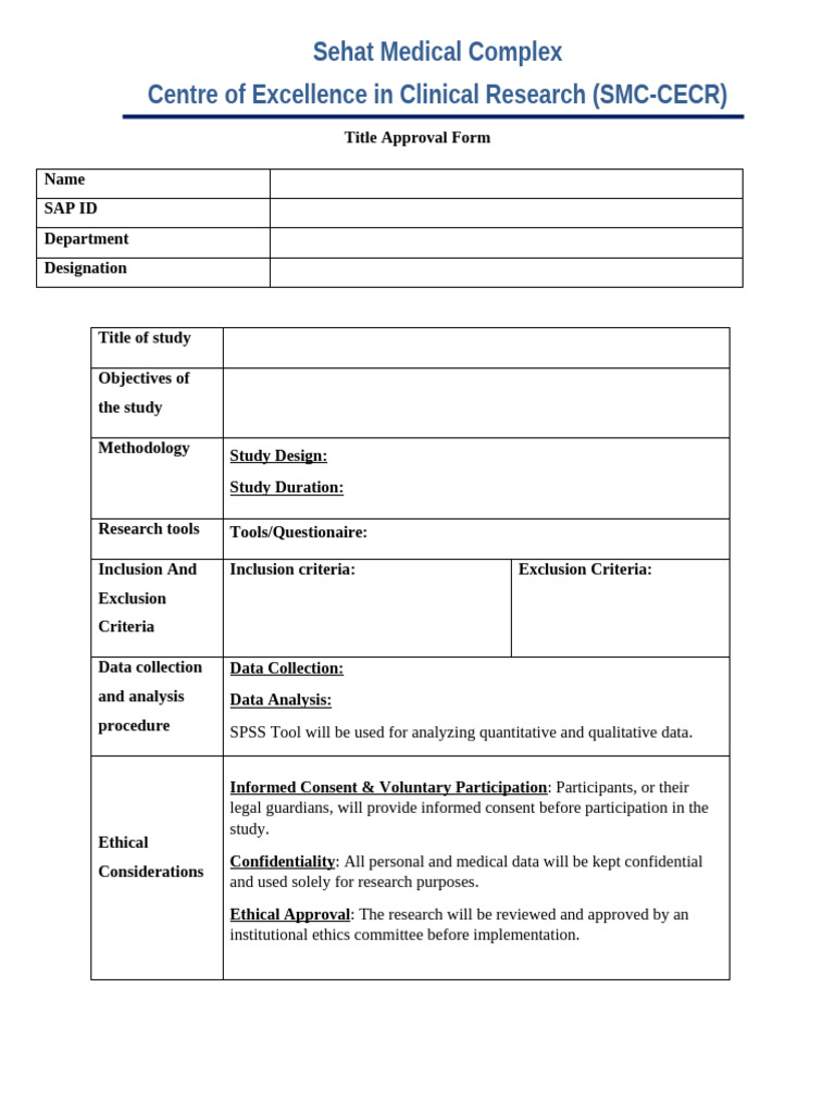 Tittle - Approval - Form - Template | PDF