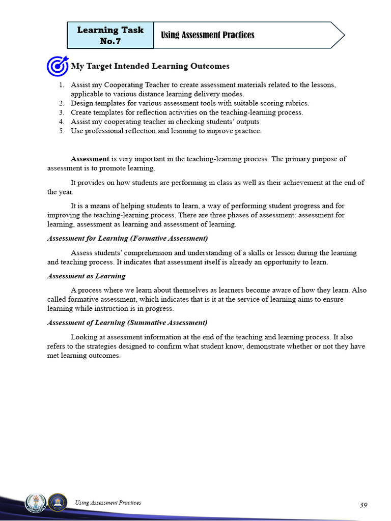 Effective Assessment Practices Guide | PDF | Educational Assessment ...