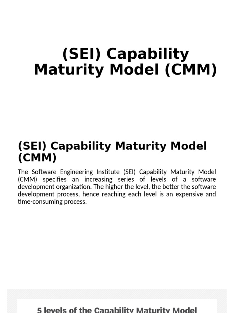Capability Maturity Model (CMM SEI) | PDF