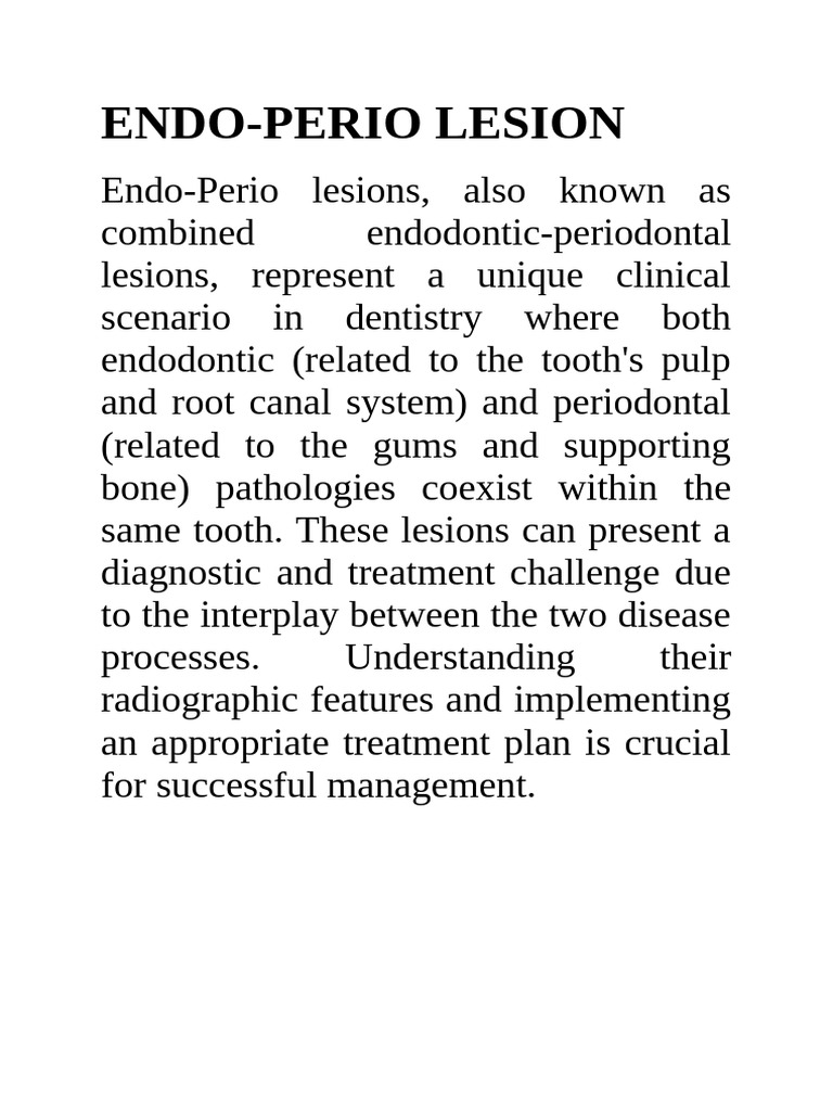Case Presentation 3 ENDO PERIO LESION | PDF | Periodontology | Clinical Medicine