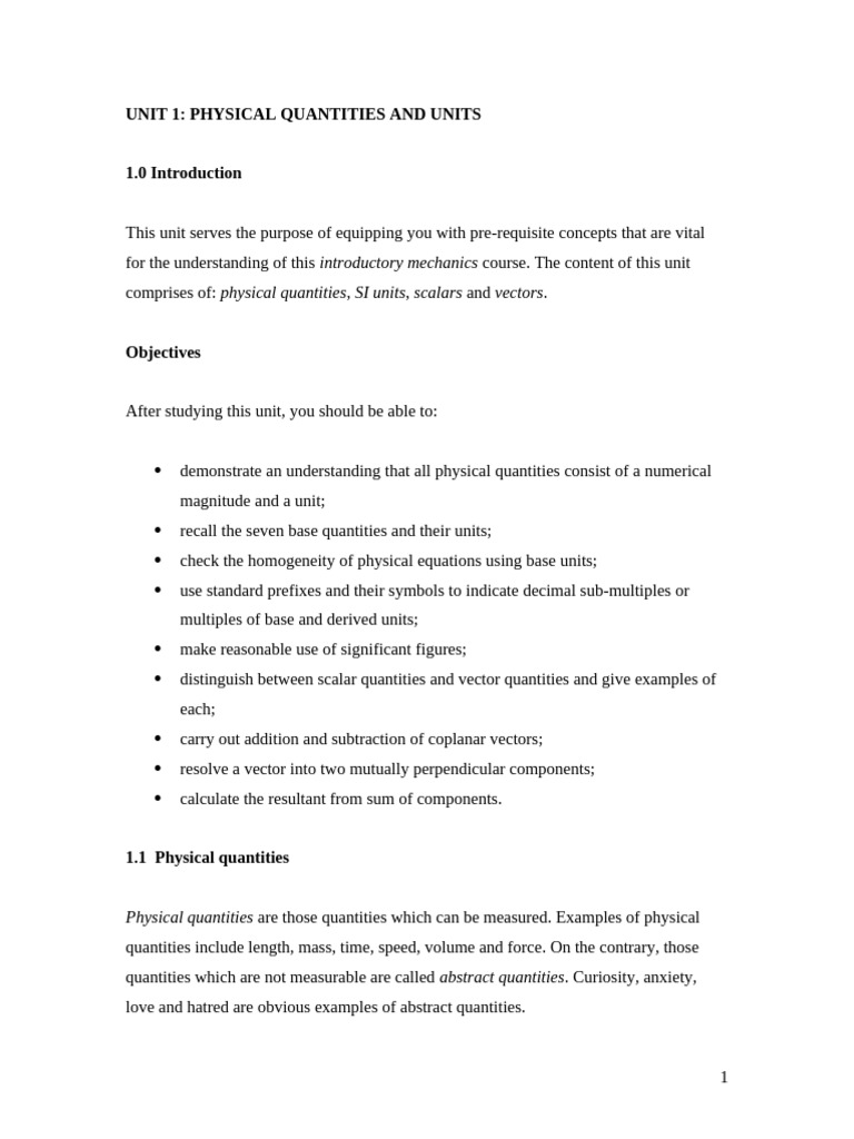 Understanding Physical Quantities and Units | PDF | Acceleration ...