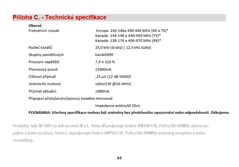 Baofeng BF 5RH RM 148 | PDF