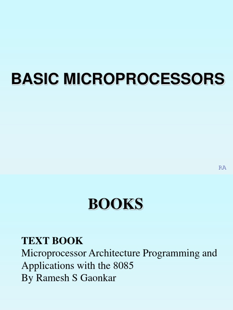 Basic Microprocessors Pdf Central Processing Unit Computer Data Storage