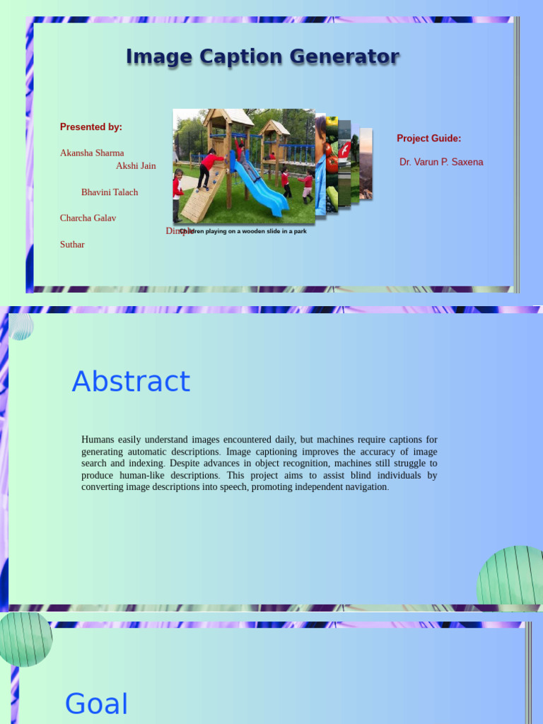 Image Captioning for Visually Impaired | PDF | Deep Learning | Computer ...