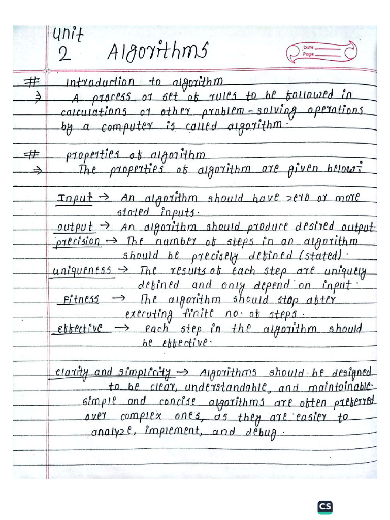 Unit 2 Algorithms | PDF