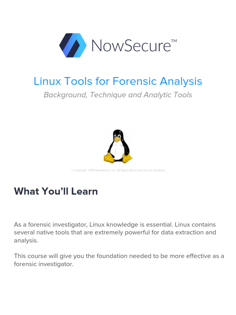 Linux Intro To Linux Forensics | PDF | Linux Distribution | Linux