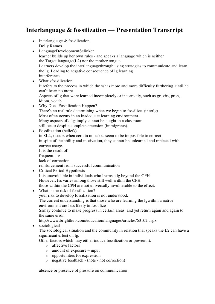 Inter Language | PDF | Second Language | Linguistics