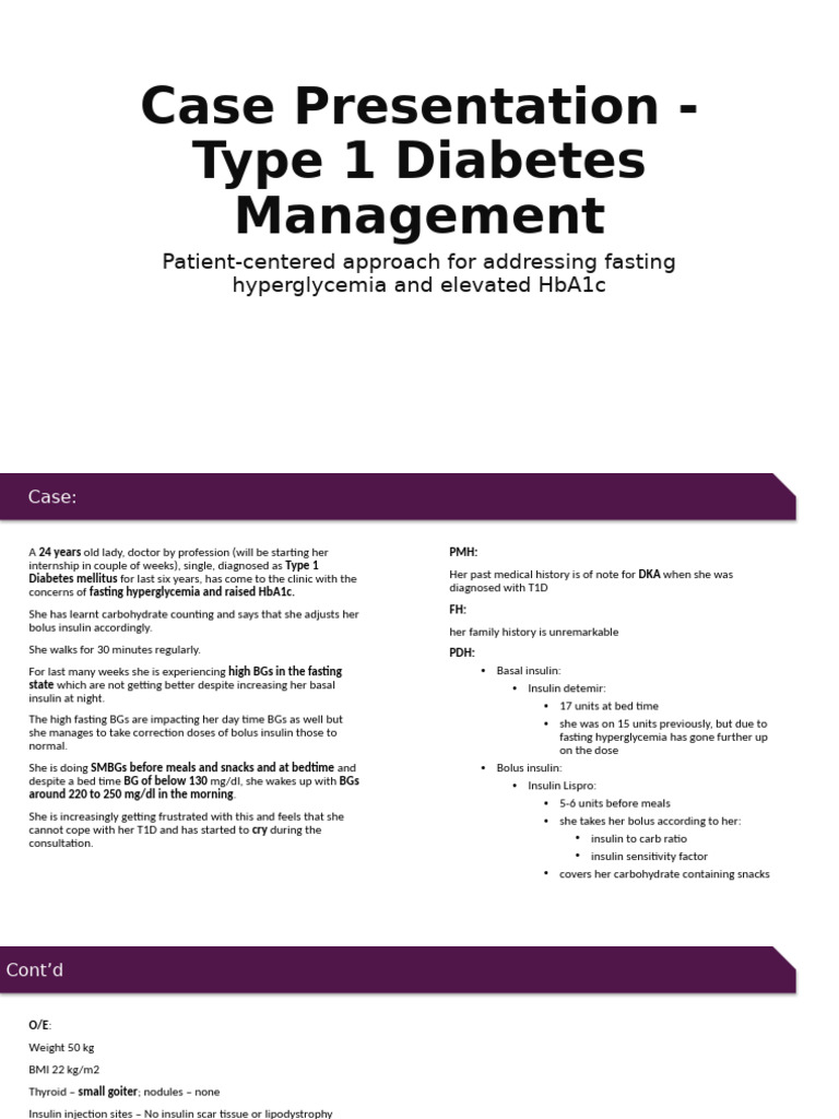 Case Presentation - Final Type 1 DM BM-J | PDF | Diabetes Management ...