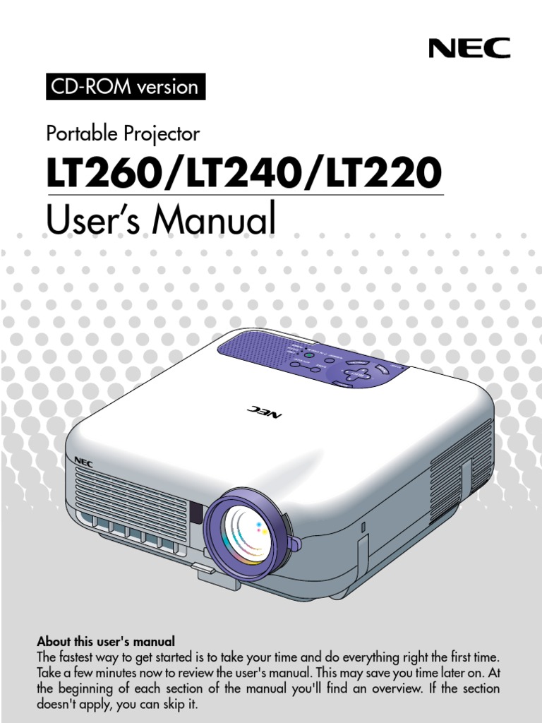 Projector Manual 1842 | PDF