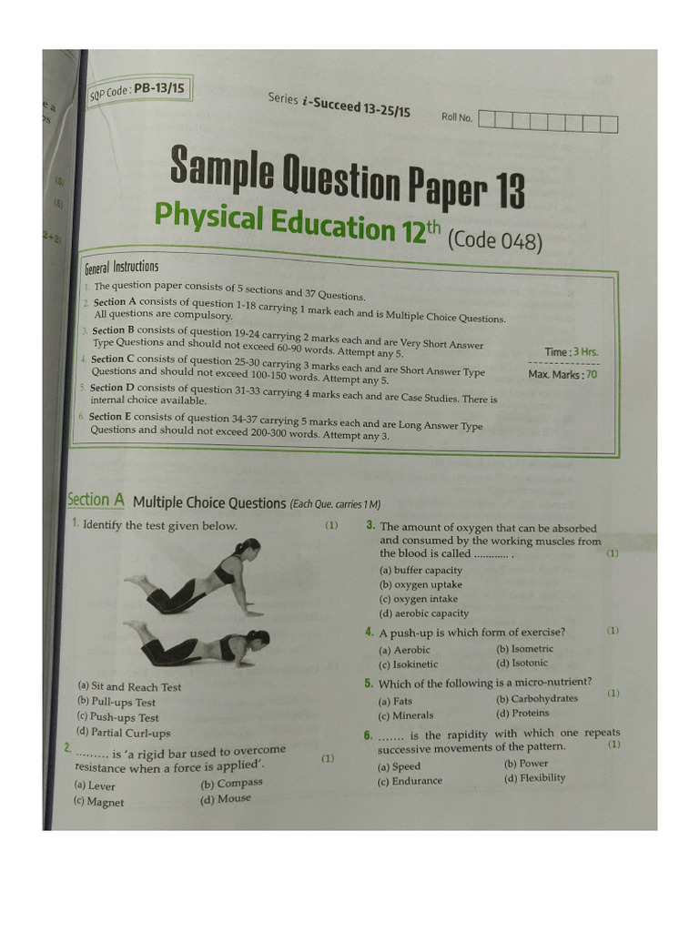 Sample Paper 13 | PDF